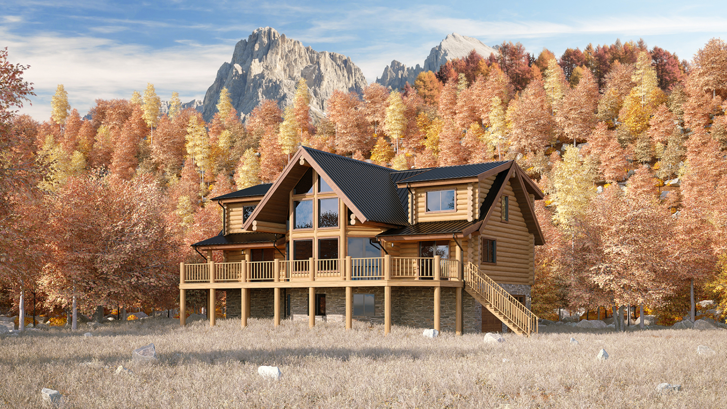 California Log Cabin Kits - Gold Valley Log Homes